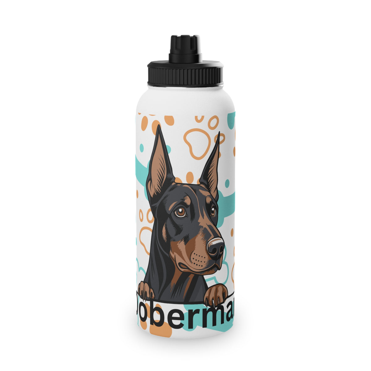 Doberman Stainless Steel Water Bottle - Perfect for Dog Lovers – The ...